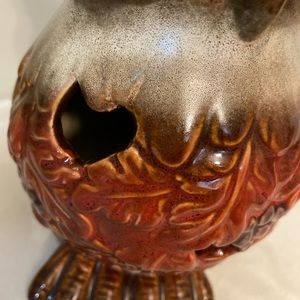 Accents | Ceramic Owl Statue With Openings Different Shades Of Brown ...